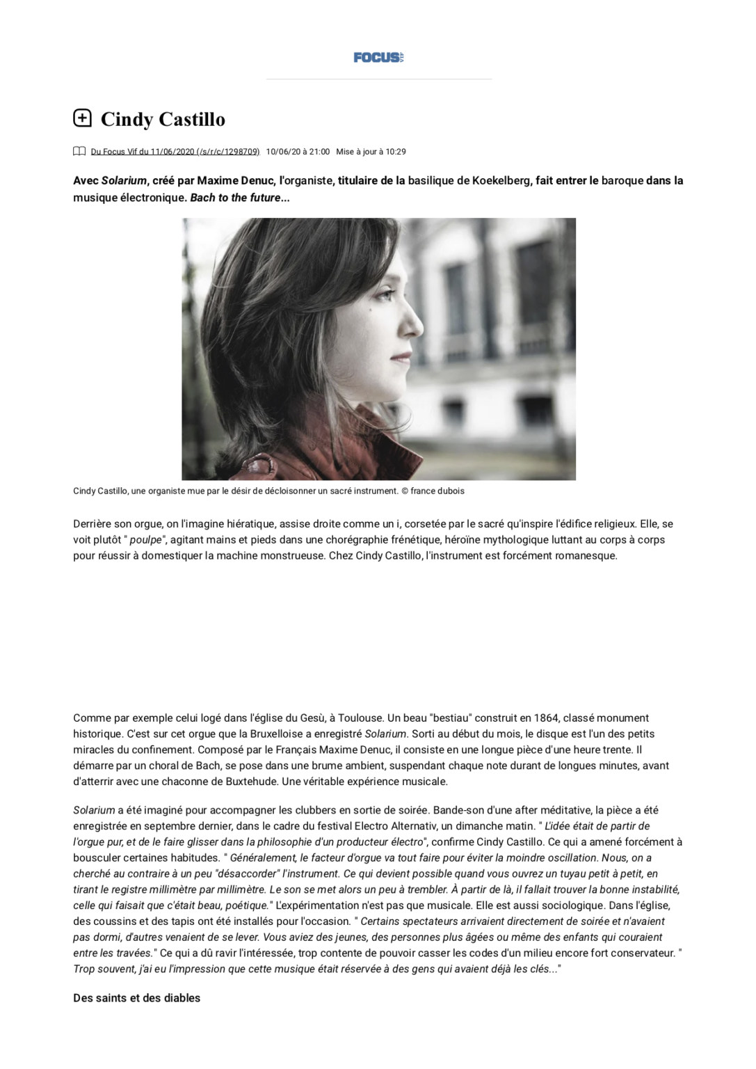 Cindy Castillo - » presse